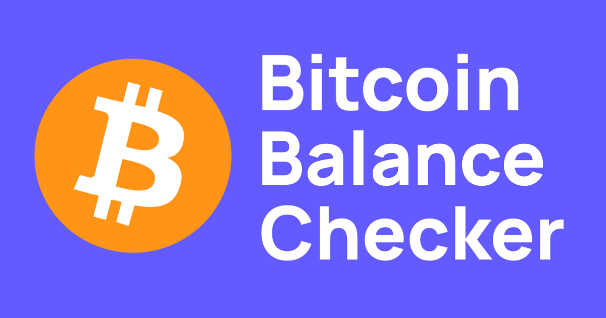 Bitcoin Balance Checker - View BTC / USD amount on any address